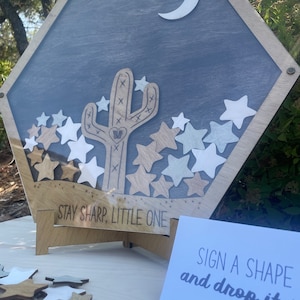 Succulent Theme 3D Dropbox Baby Shower Guestbook Alternative, Desert ...