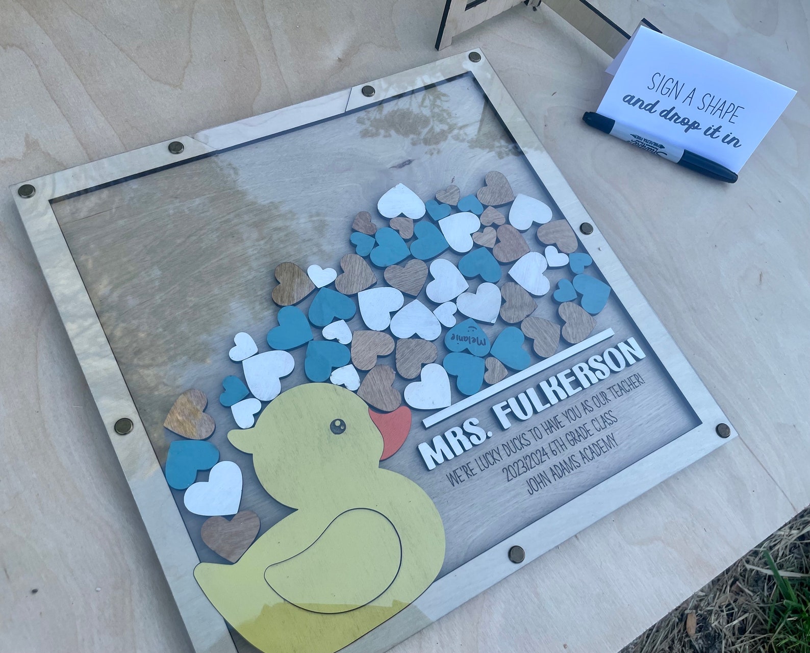 Rubber Ducky Drop Box Frame Guestbook Alternative, Rubber Ducky Baby ...