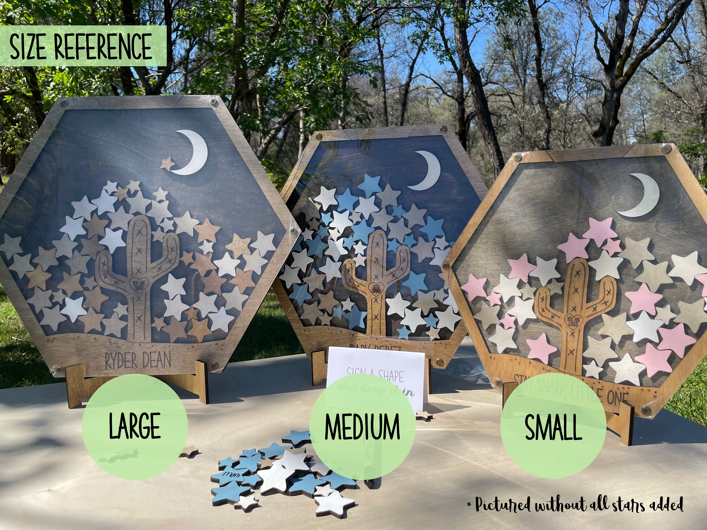 Succulent Theme 3D Dropbox Baby Shower Guestbook Alternative, Desert ...
