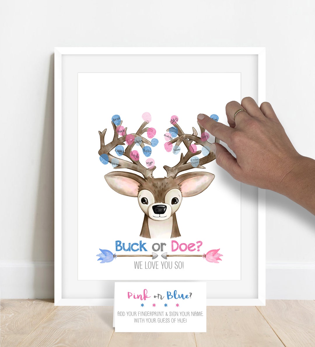 INSTANT DOWNLOAD Buck or Doe We Love You So, Gender Reveal Party ...
