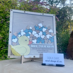 Rubber Ducky Drop Box Frame Guestbook Alternative, Rubber Ducky Baby ...