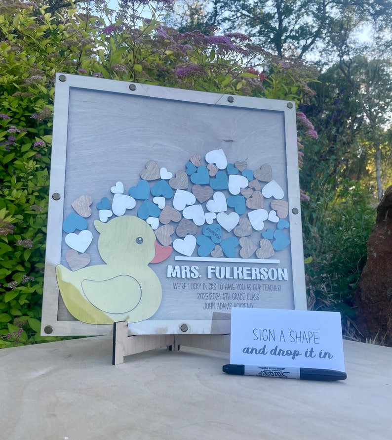 Rubber Ducky Drop Box Frame Guestbook Alternative, Rubber Ducky Baby ...