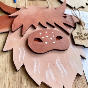 Paint Your Own Highland Cow Craft Kit, Wooden Cow Craft Kit, DIY Cow ...