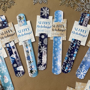 Assembled SLAPPY Holidays Tags With Slap Bracelets Christmas - Etsy
