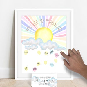 PRINTABLE Fingerprint Sunshine Poster, Teacher Appreciation Gifts, You ...