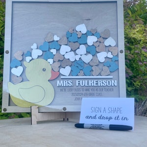 Rubber Ducky Drop Box Frame Guestbook Alternative, Rubber Ducky Baby ...