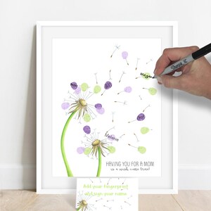 Personalized Mother's Day Gift Ideas, Dandelion Thumbprint Art ...