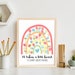 Personalized Teacher Appreciation Fingerprint Rainbow Poster, Rainbow ...