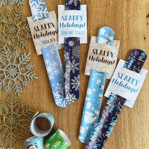 Assembled SLAPPY Holidays Tags With Slap Bracelets, Christmas Classroom ...