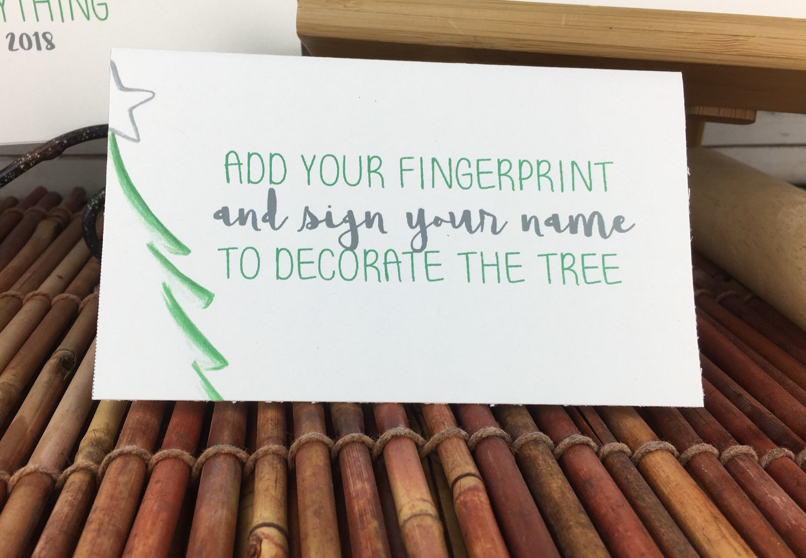 PRINTABLE Christmas Fingerprint Tree Holiday Party Ideas | Etsy