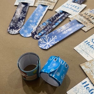 Assembled SLAPPY Holidays Tags With Slap Bracelets, Christmas Classroom ...