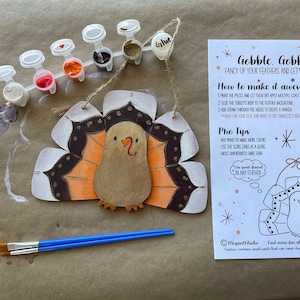 Turkey Craft Kit With Paint, DIY Turkey Paint Party Kit for ...