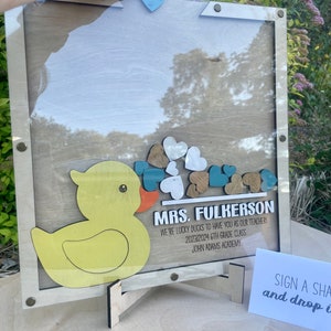 Rubber Ducky Drop Box Frame Guestbook Alternative, Rubber Ducky Baby ...