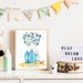 INSTANT DOWNLOAD Little Dude Baby Shower Fingerprint Poster, Surfboard ...