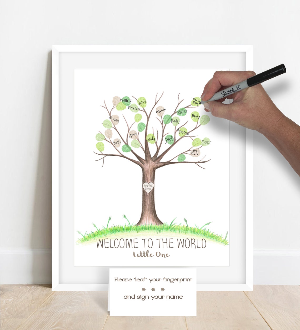 PRINTABLE Fingerprint Tree Customizable Thumbprint Tree - Etsy