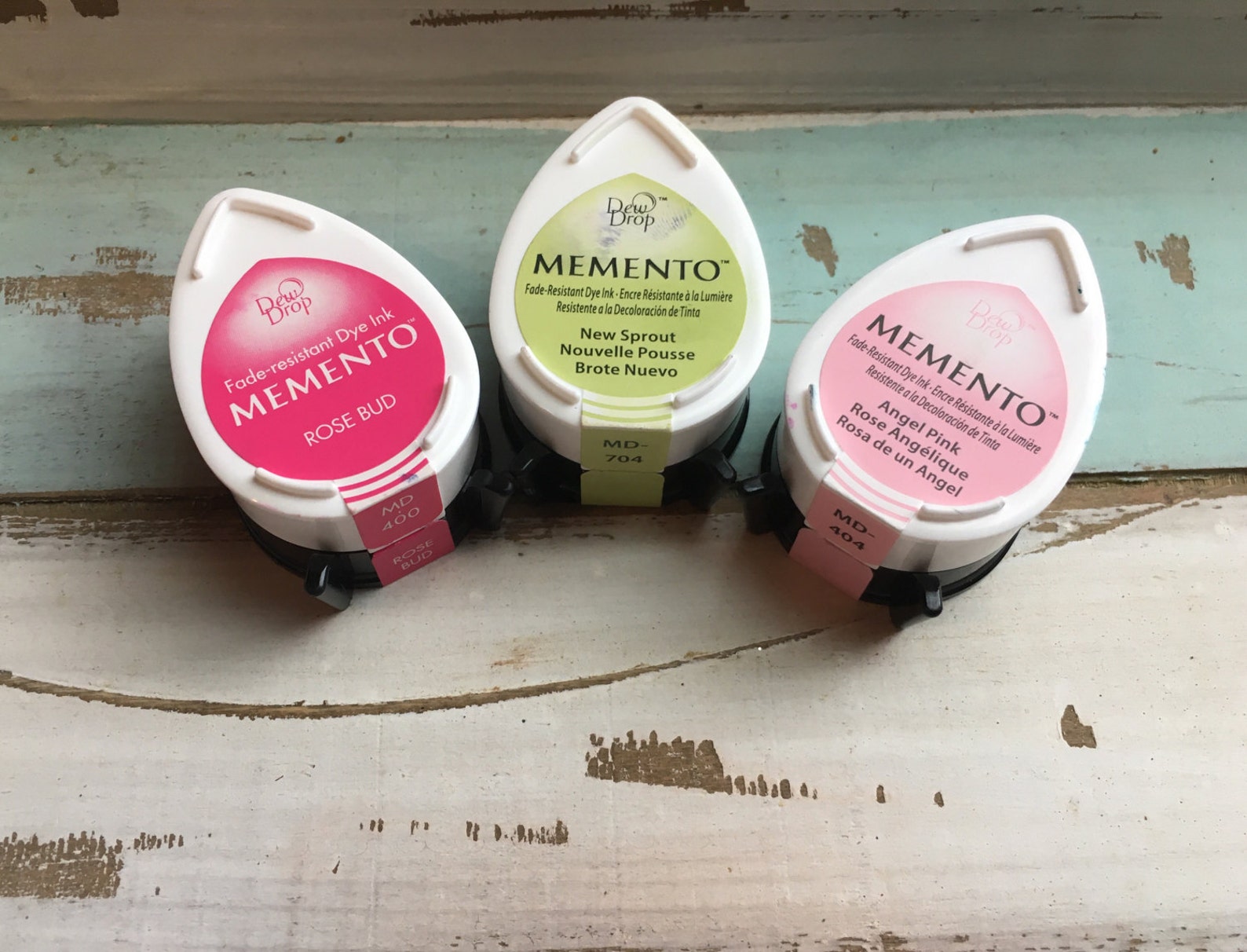 Pink and Green Memento Ink Pad Set for Fingerprint Trees | Etsy