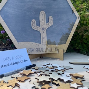 Succulent Theme 3D Dropbox Baby Shower Guestbook Alternative, Desert ...