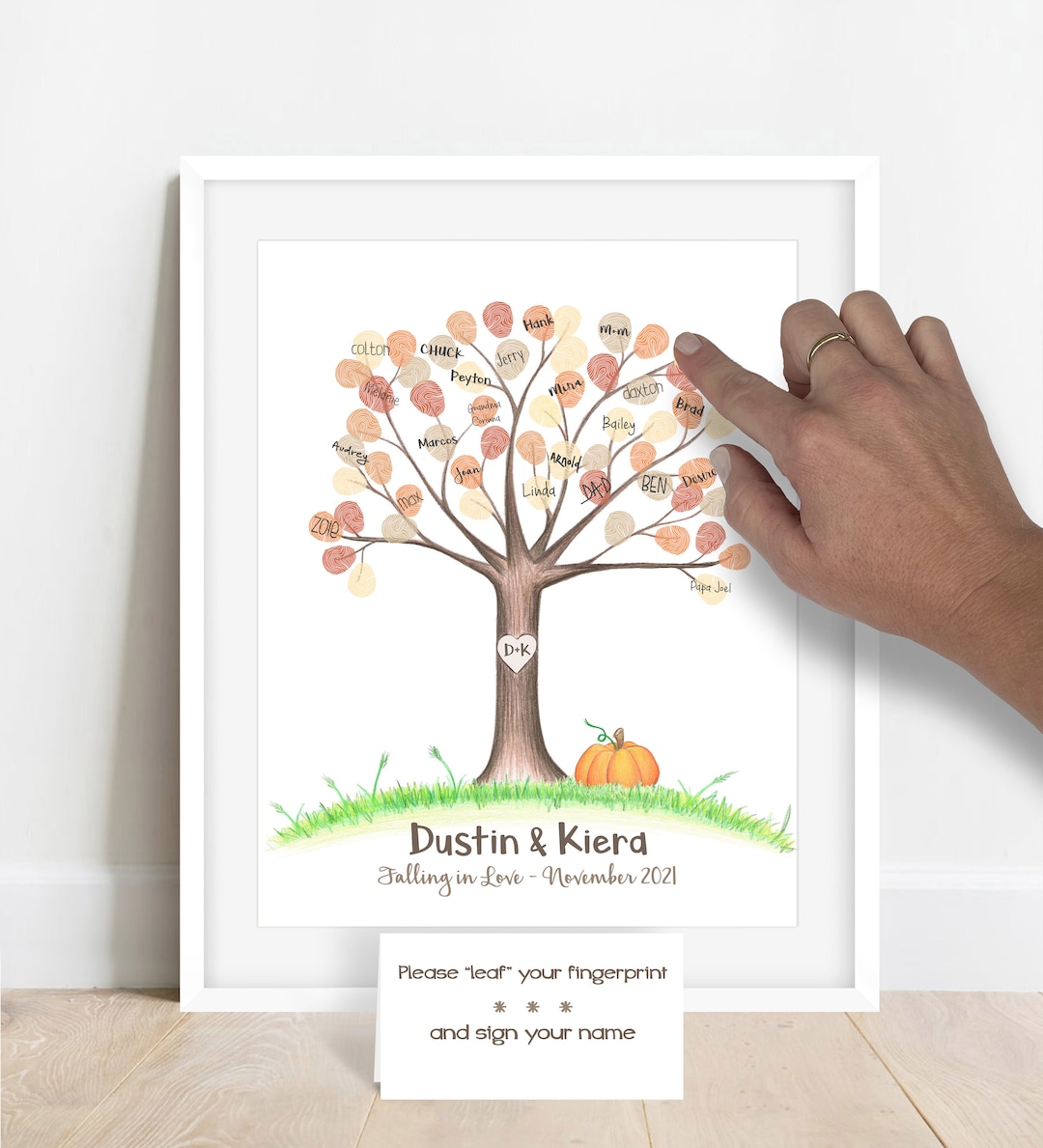 Fall Wedding Guestbook Alternative, Autumn Wedding, Fall Colors ...