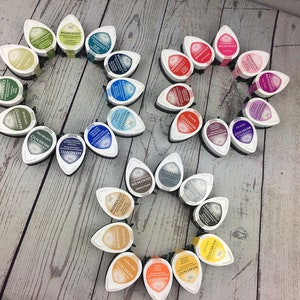 Set of 3 Blue and Grey Memento Stamp Pads, Memento Dew Drop Stamp Pads ...