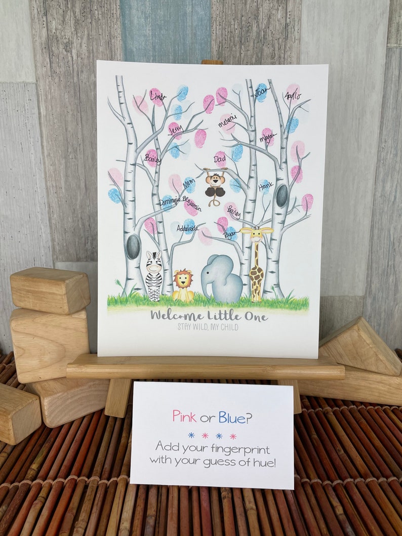 Zoo animal Gender reveal party activity reveal gender idea | Etsy