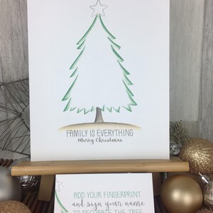 PRINTABLE Christmas Fingerprint Tree, Holiday Party Ideas, Christmas ...