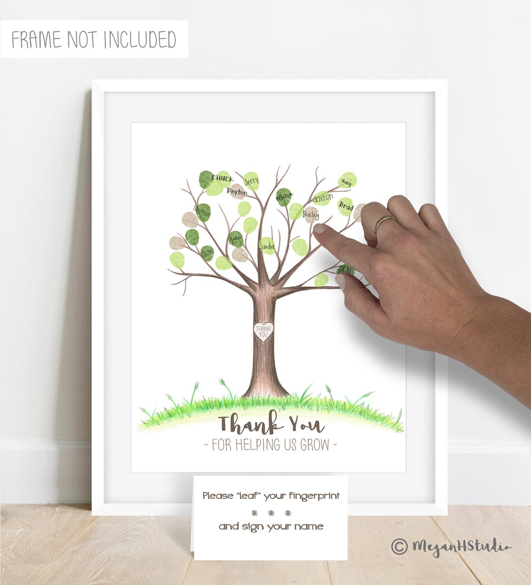 INSTANT DOWNLOAD Teacher Appreciation Fingerprint Tree, Gift From Class ...