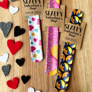Assembled SLAPPY Valentines Day Tags With Slap Bracelets, Candy-free ...