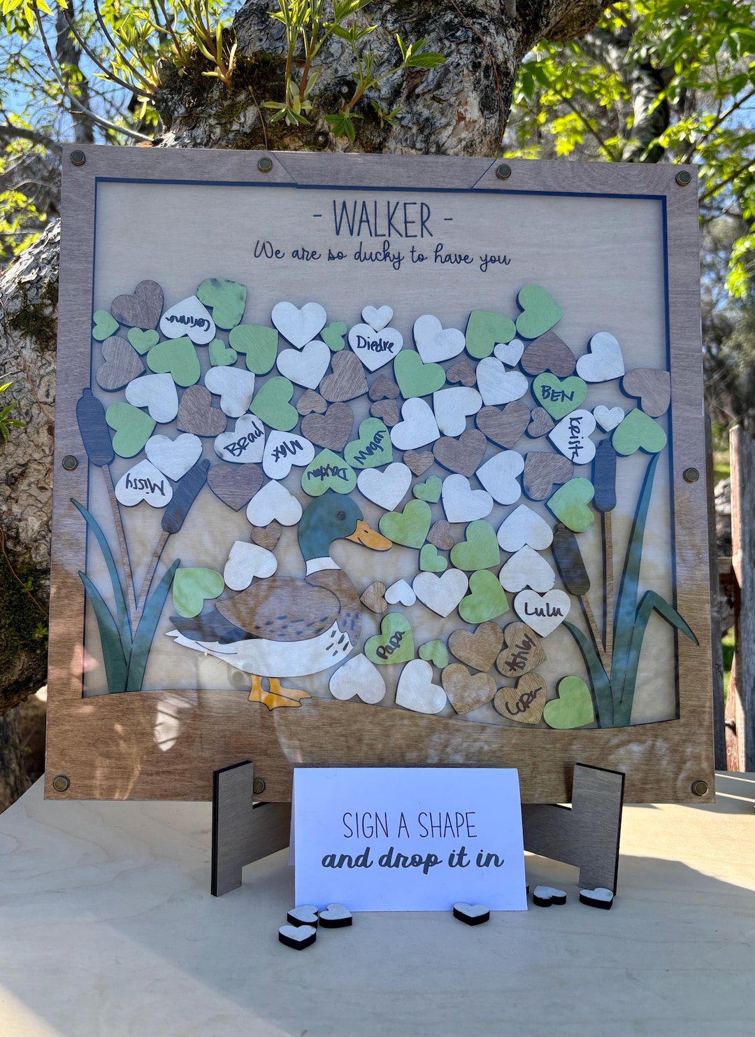 Duck Theme Drop Box Signature Frame, Mallard Duck Baby Shower Ideas ...