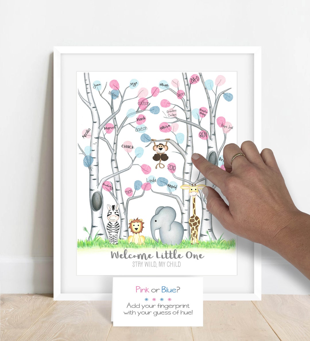 Zoo Animal Gender Reveal Party Activity, Reveal Gender Idea, Gender ...