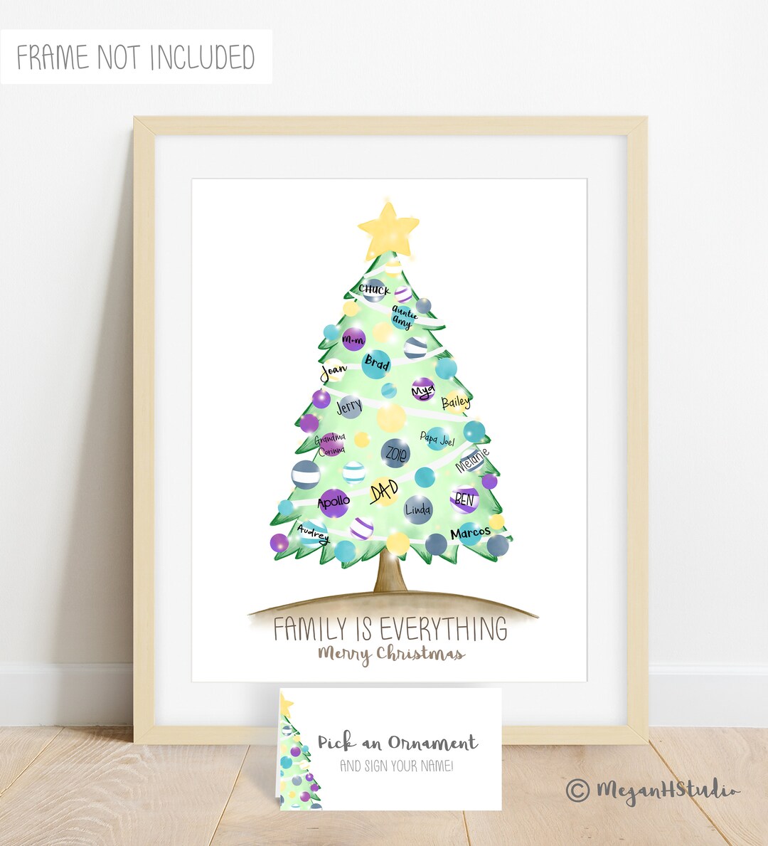 Personalized Signature Christmas Tree, Family Gift, Christmas Hostess ...
