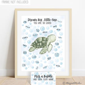 INSTANT DOWNLOAD Sea Turtle Baby Shower Signature Poster Guestbook ...