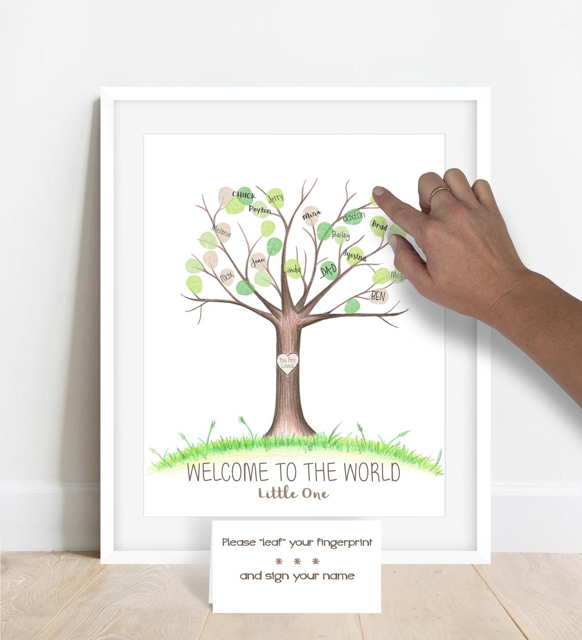 PRINTABLE Fingerprint Tree Customizable Thumbprint Tree - Etsy