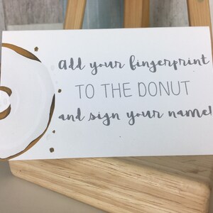 INSTANT DOWNLOAD Fingerprint Donut Poster, Donut Party Decor, Donut ...