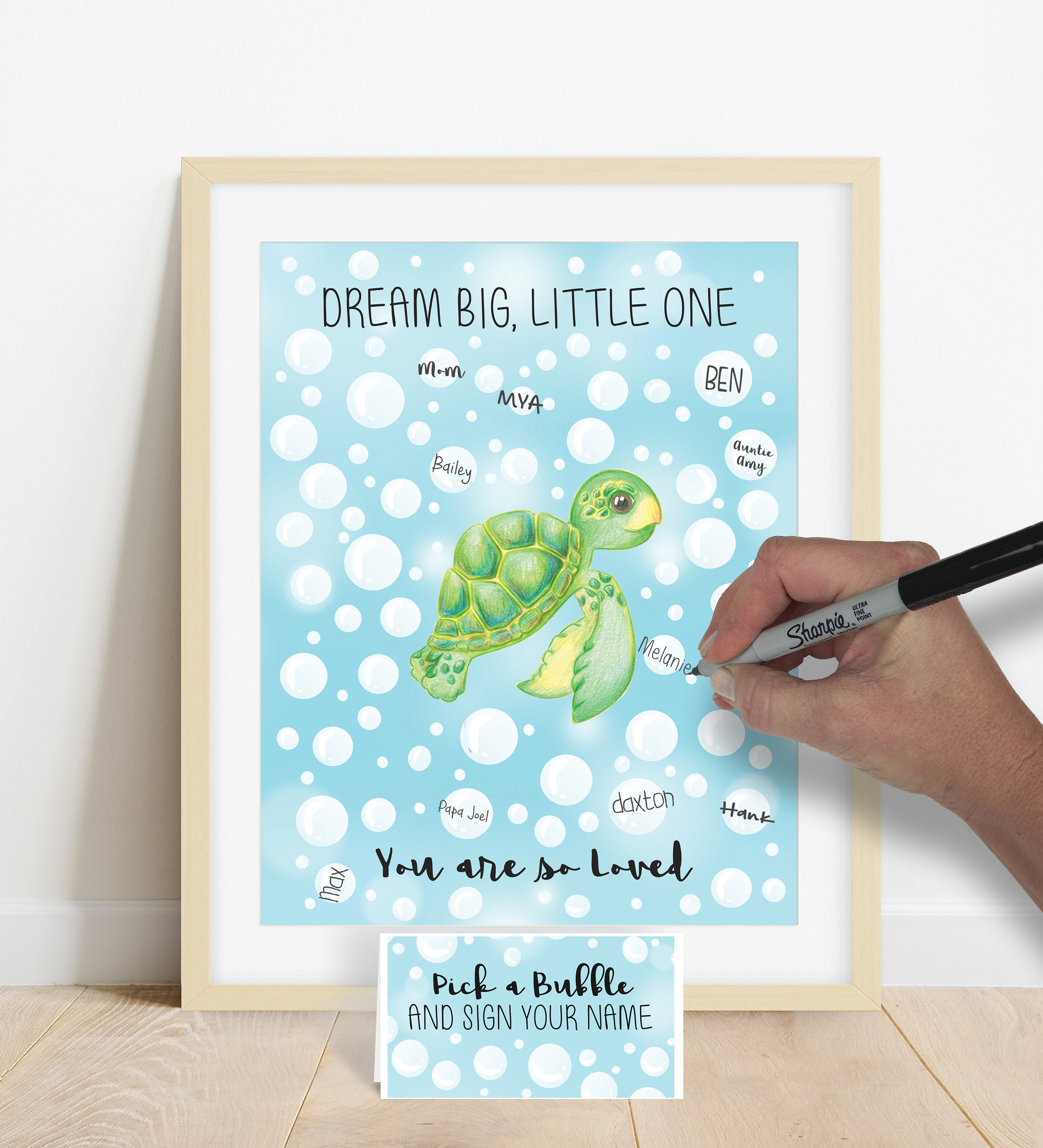 Baby Shower Sea Turtle Cartoon