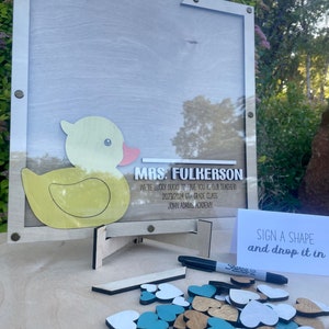 Rubber Ducky Drop Box Frame Guestbook Alternative, Rubber Ducky Baby ...