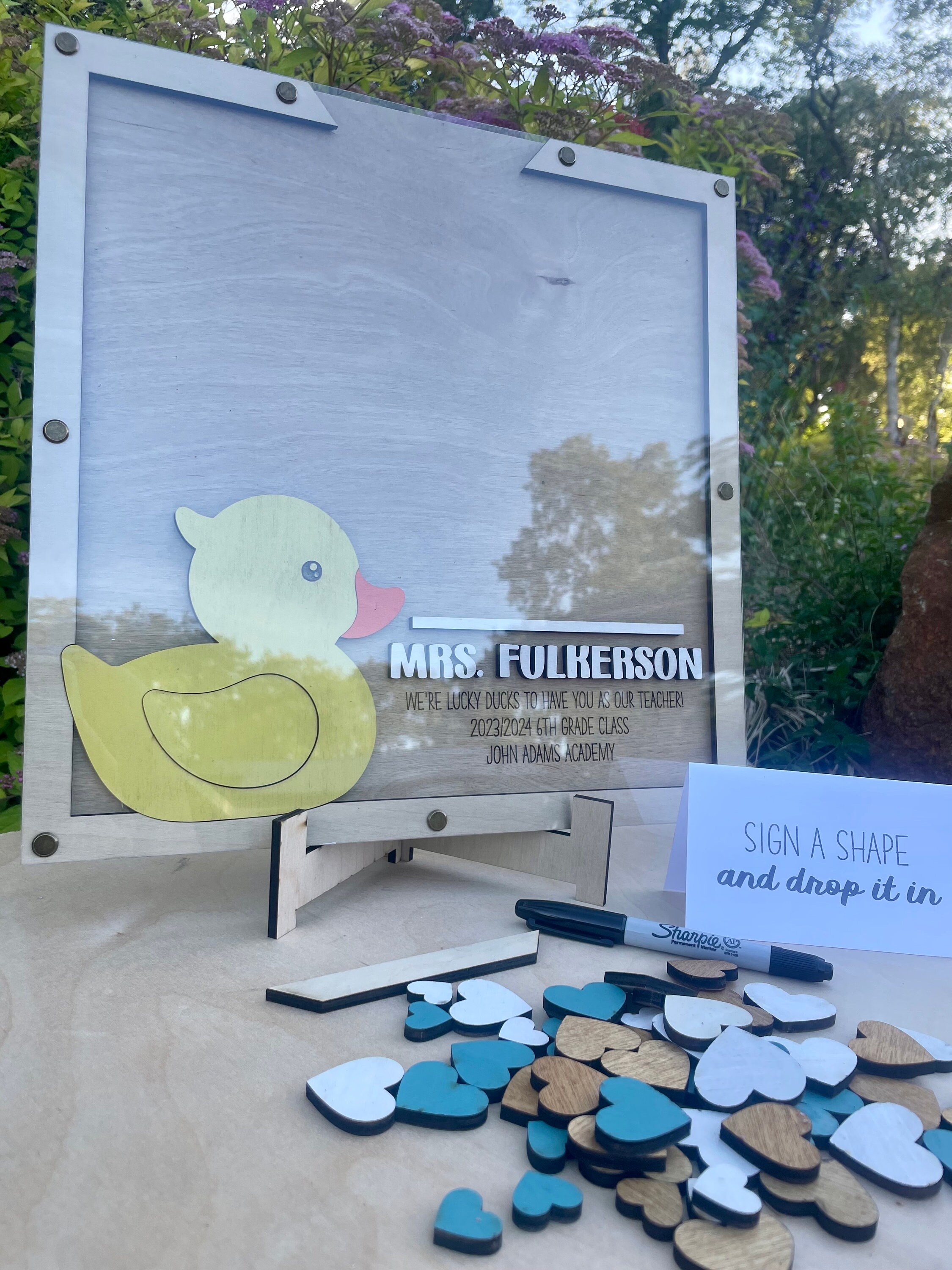 Rubber Ducky Drop Box Frame Guestbook Alternative, Rubber Ducky Baby ...