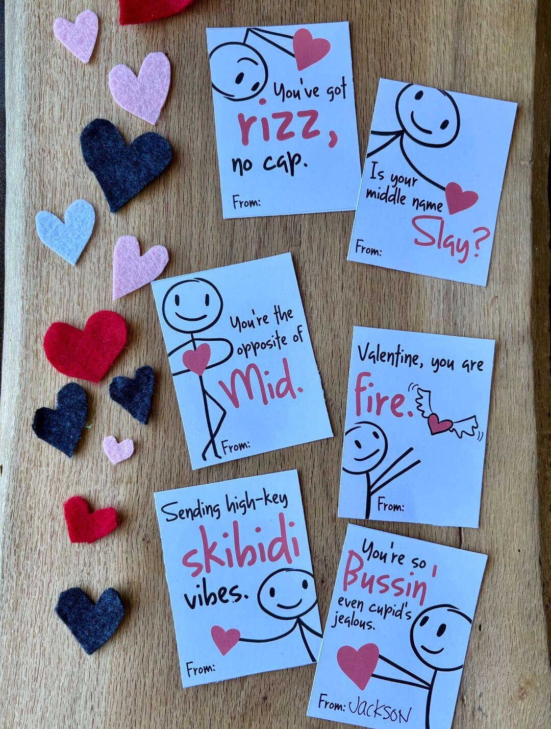 INSTANT DOWNLOAD Slang Kids Valentine's Day Cards, Funny Class ...