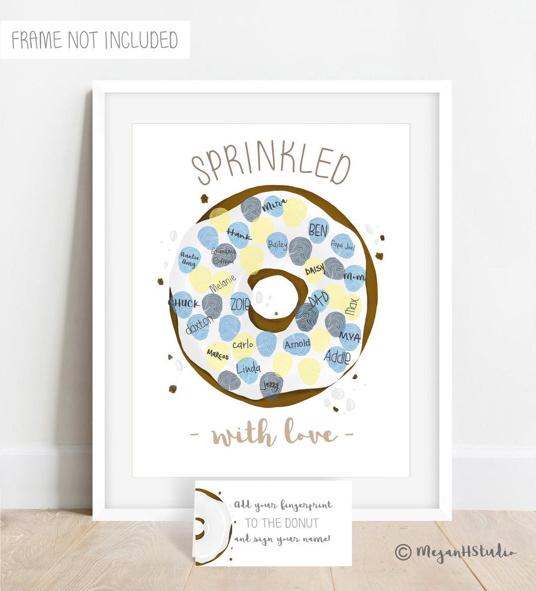 INSTANT DOWNLOAD Sprinkled With Love, Baby Sprinkle, Donut Baby Shower ...