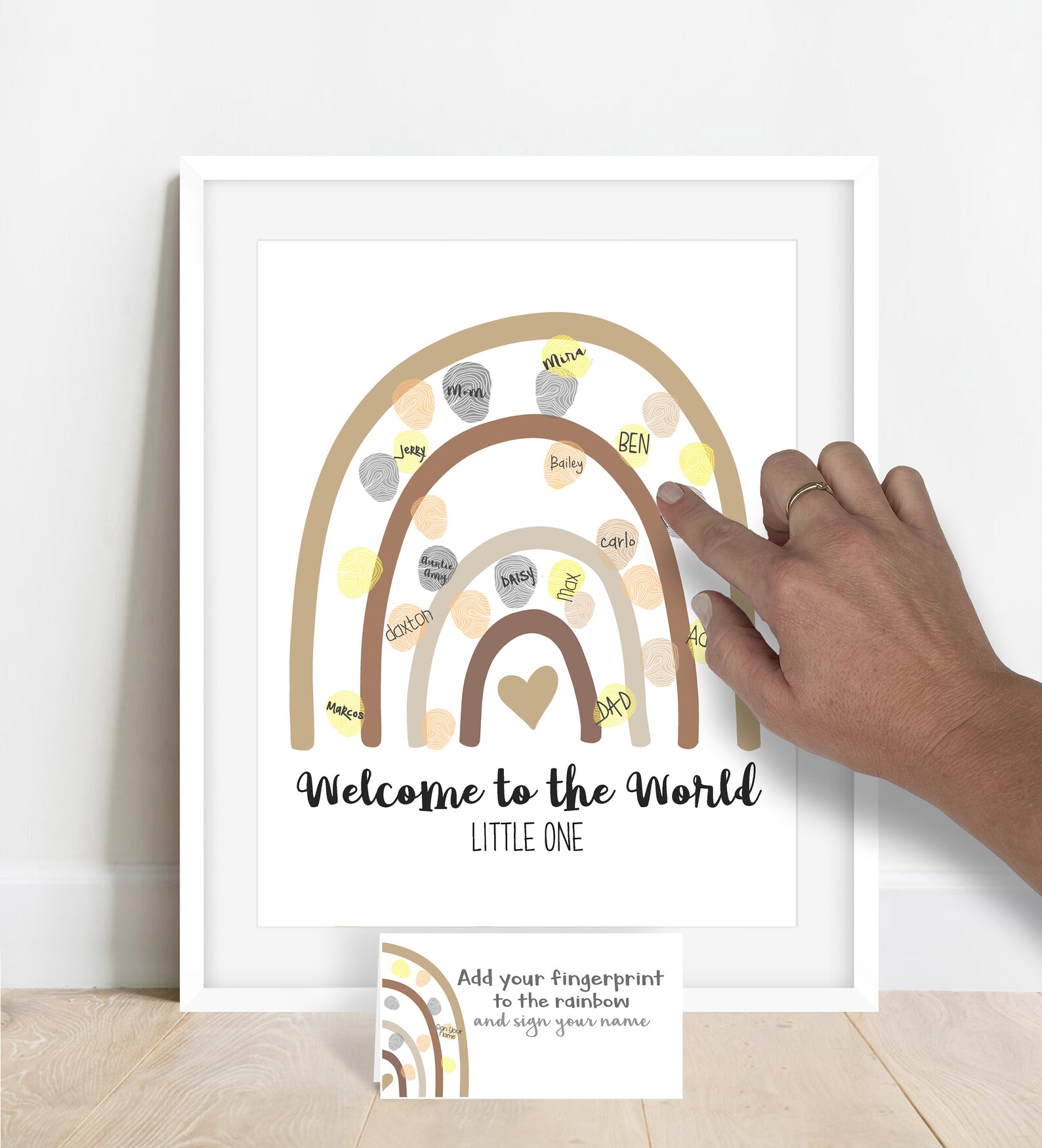 INSTANT DOWNLOAD Boho Rainbow Baby Shower Brown Rainbow Baby - Etsy