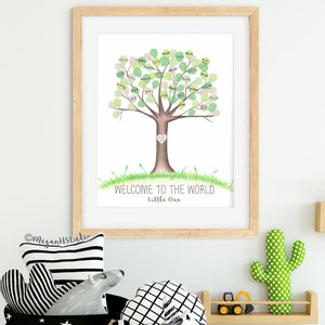 PRINTABLE Personalized Fingerprint Tree Guestbook Alternative for a ...