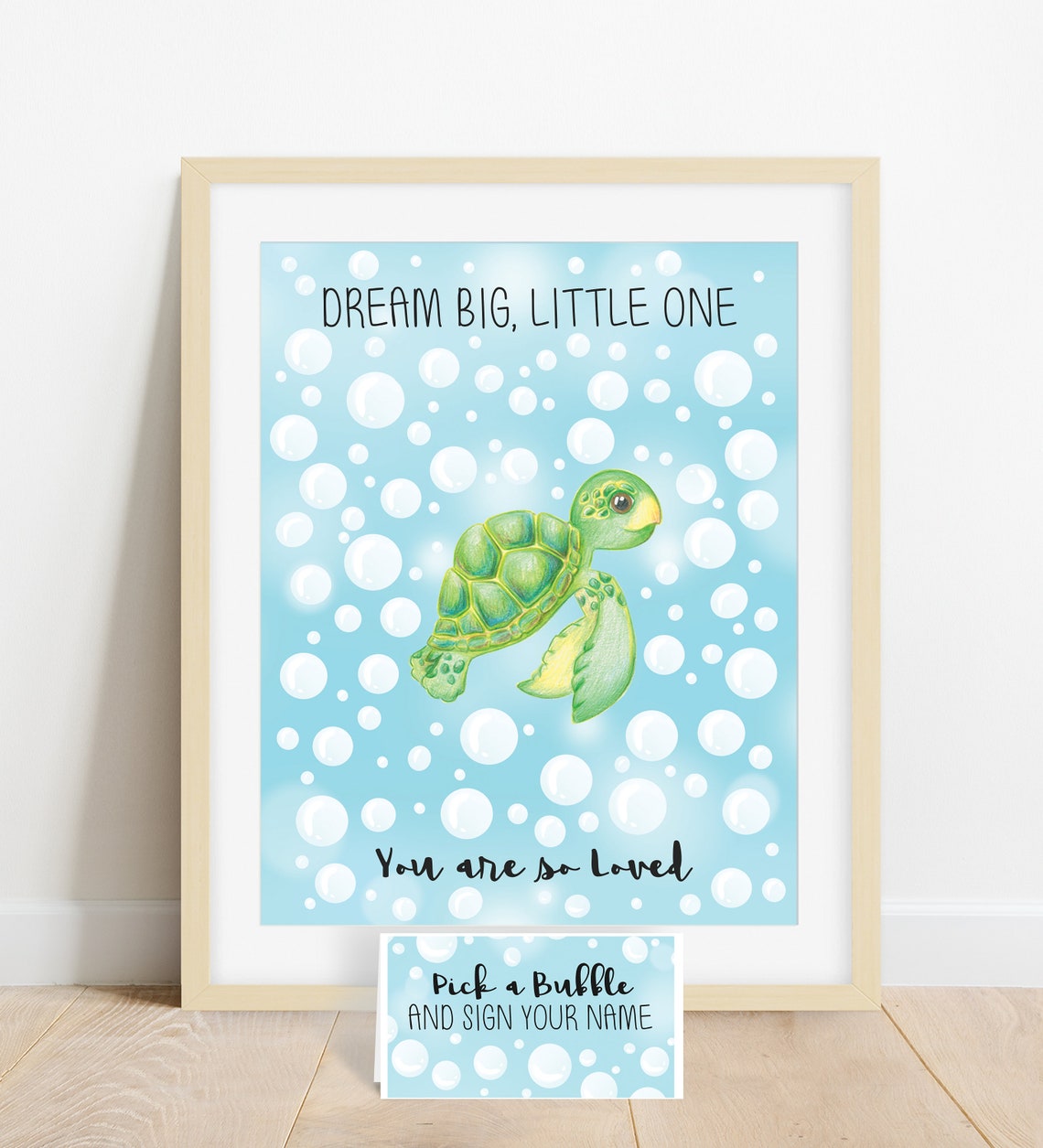Personalized Sea Turtle Baby Shower Sign in Poster Sea Animal - Etsy