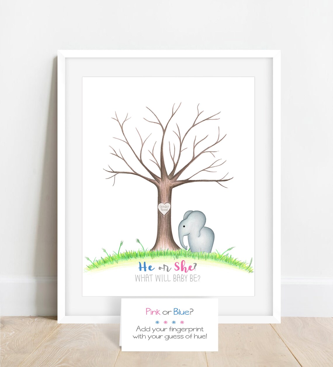 Elephant Gender Reveal Party Ideas Gender Reveal Tree - Etsy
