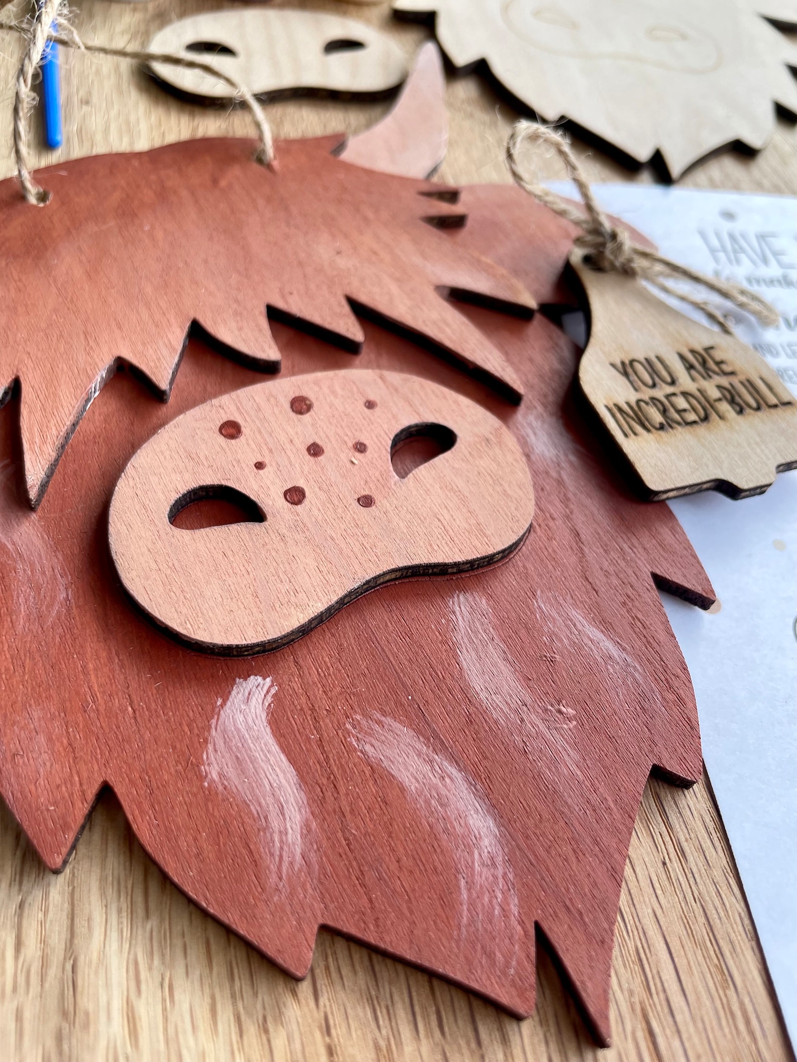 Paint Your Own Highland Cow Craft Kit, Wooden Cow Craft Kit, DIY Cow ...