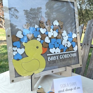 Rubber Ducky Drop Box Frame Guestbook Alternative, Rubber Ducky Baby ...