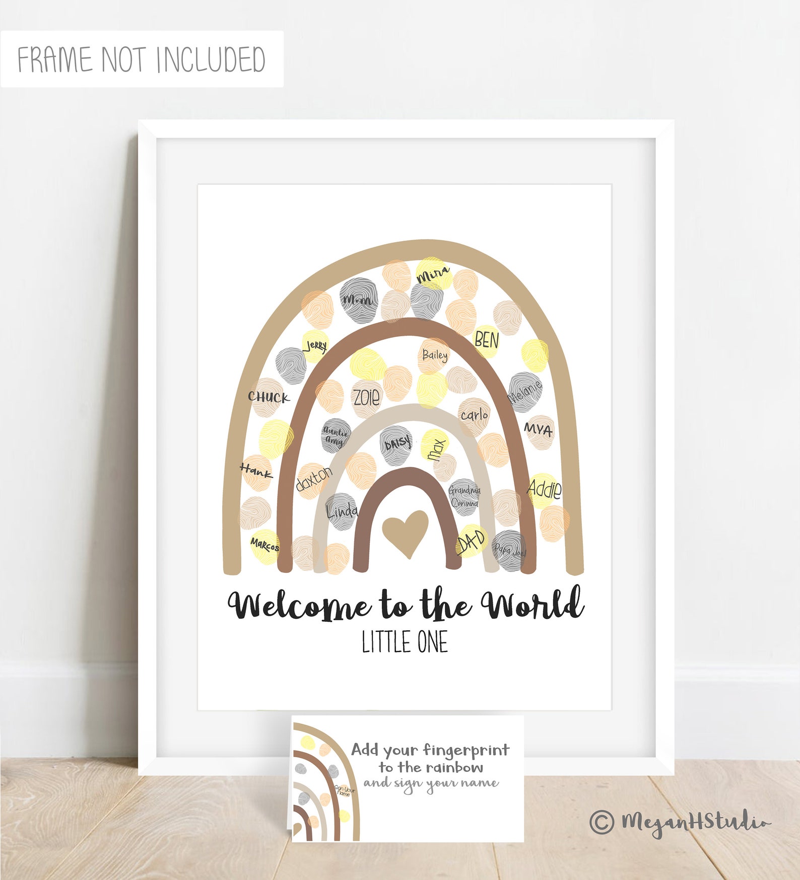 INSTANT DOWNLOAD Boho Rainbow Baby Shower Brown Rainbow Baby - Etsy