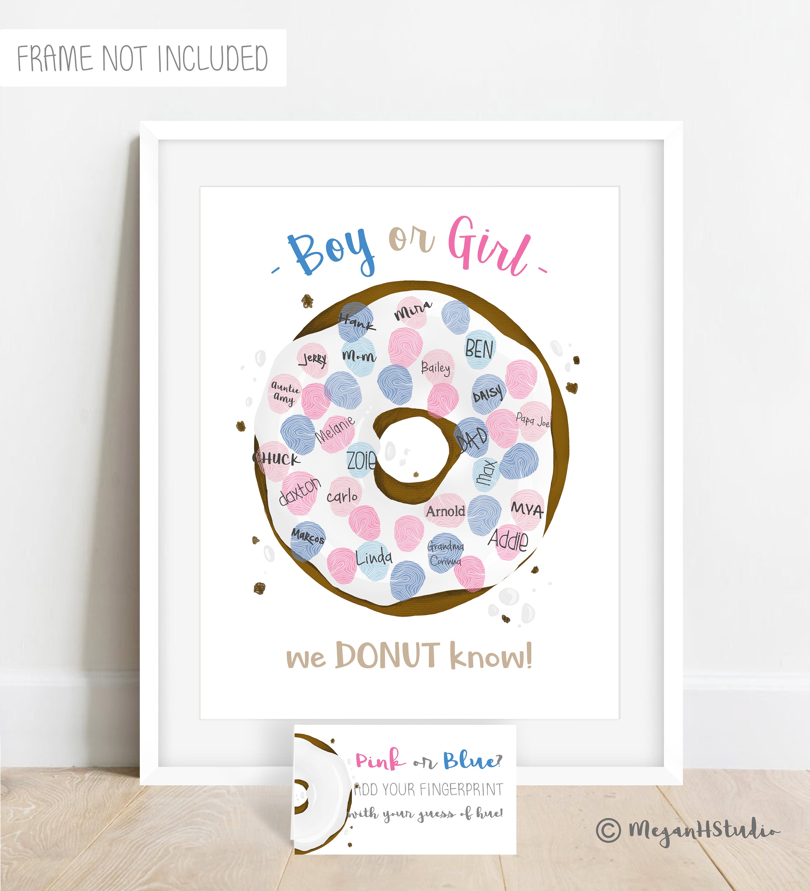 INSTANT DOWNLOAD donut gender reveal party guess the gender | Etsy