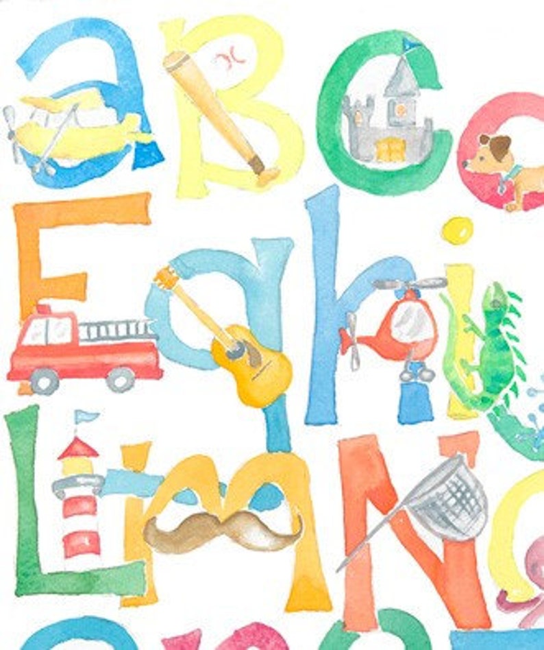 Robot ABC Alphabet Print - Etsy