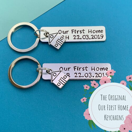 Our First Home Keychains Set of 2 Housewarming Gift New - Etsy