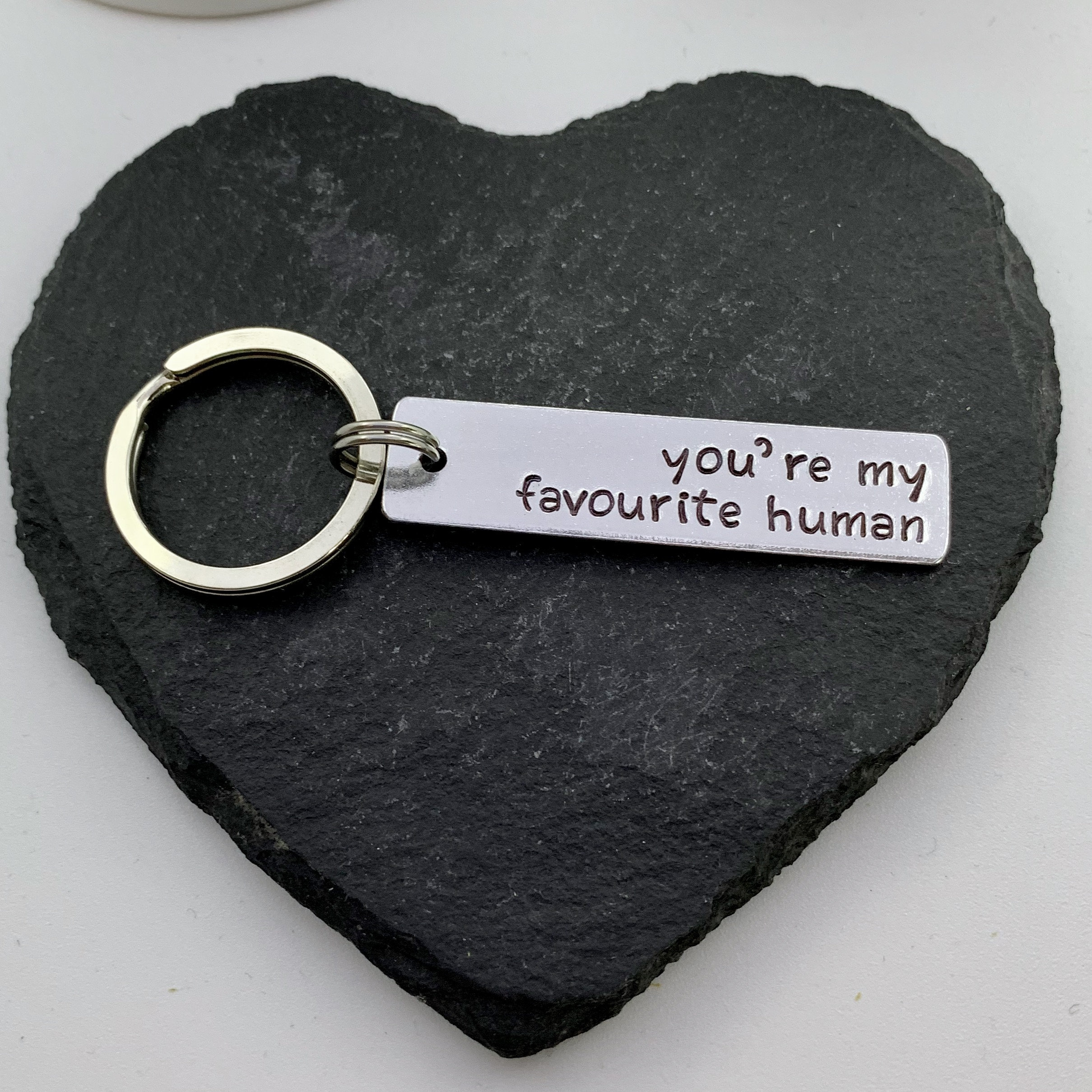 You're My Favourite Human Keychain Valentine's Gift - Etsy UK