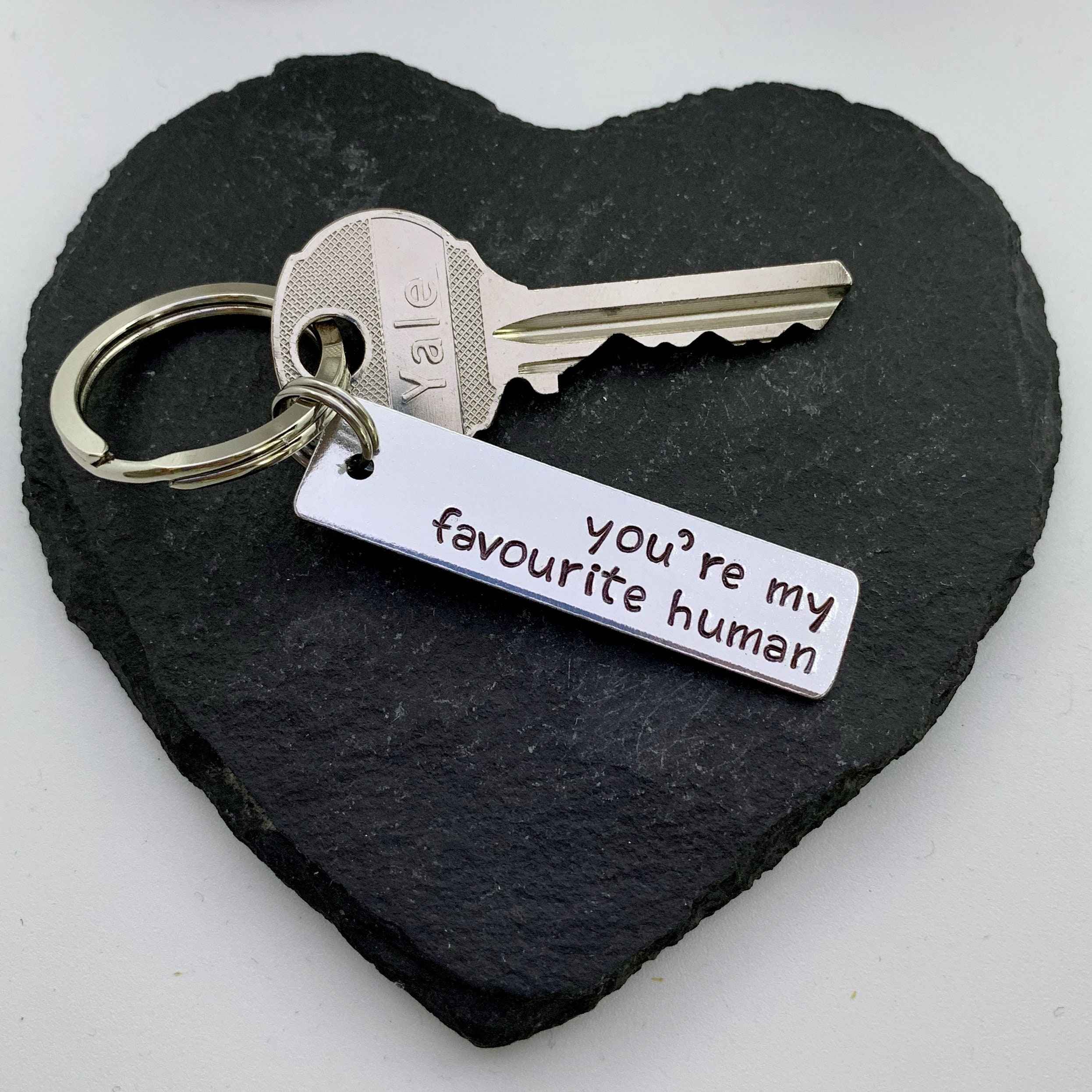 You're My Favourite Human Keychain Valentine's Gift - Etsy UK